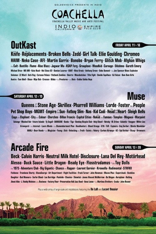 Arcade Fire - Coachella Music and Arts Festival (2014) | The Poster ...