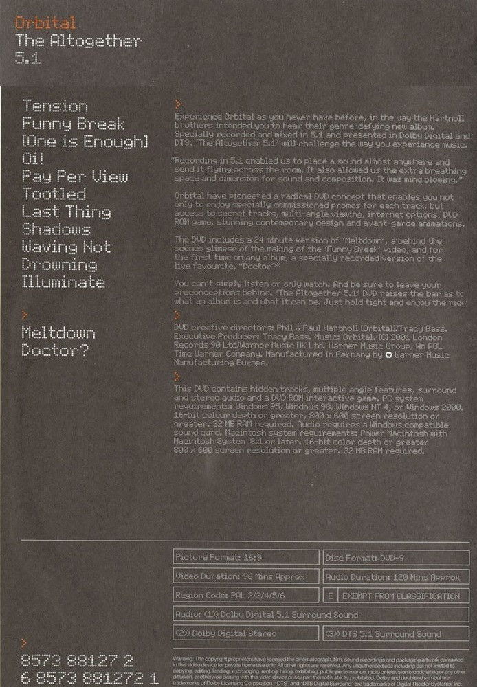 Orbital: The Altogether (2001) - Posters — The Movie Database (TMDB)