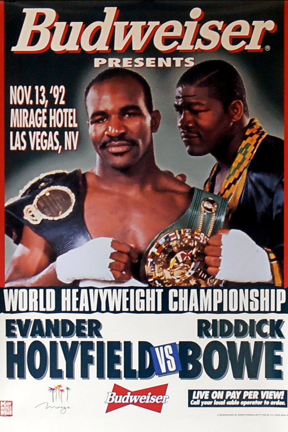 Evander Holyfield vs. Riddick Bowe I (1992) | The Poster Database (TPDb)