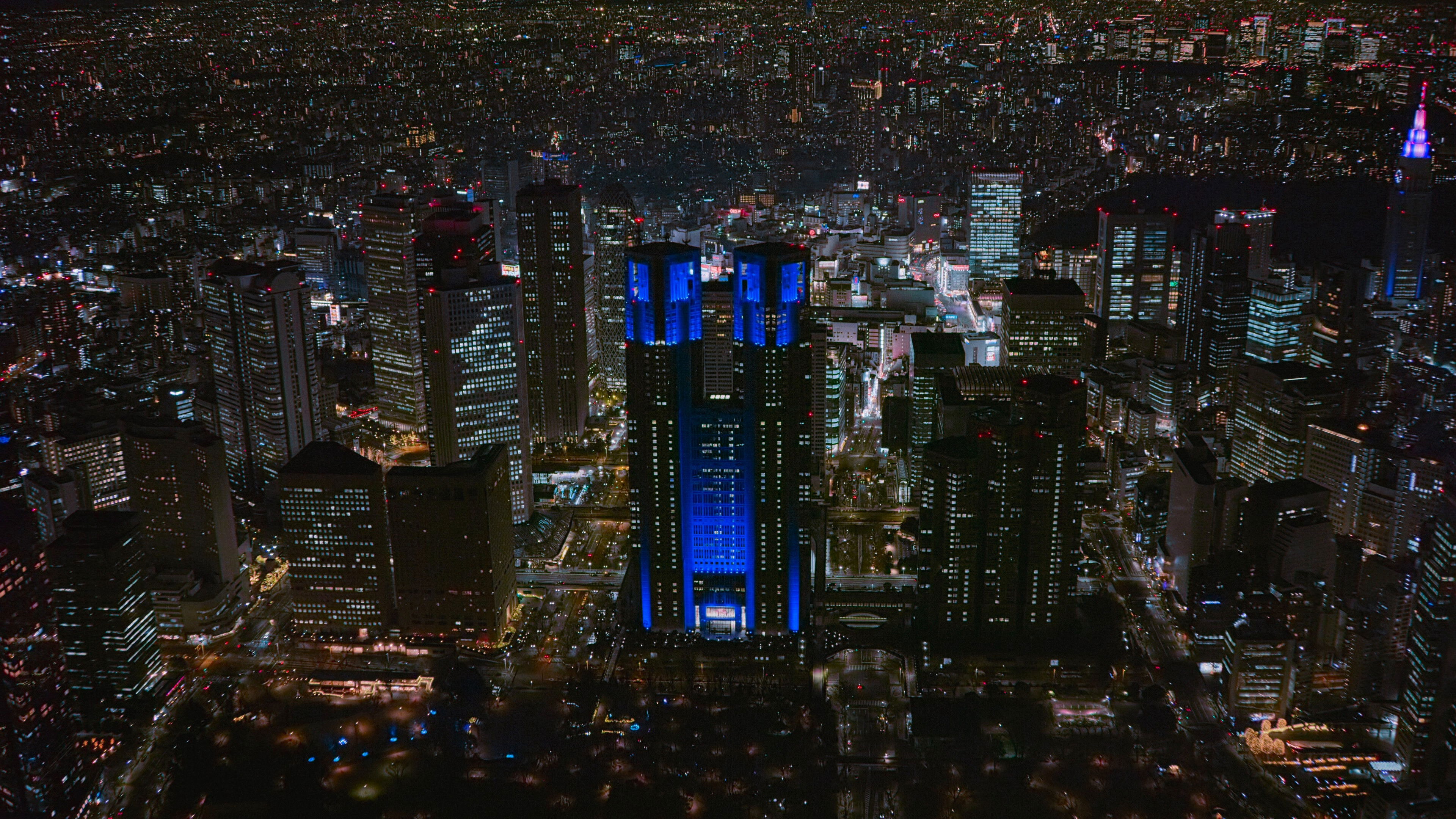 8K Aerial Night View:Sky Walk Tokyo and Yokohama (2021) - Backdrops ...