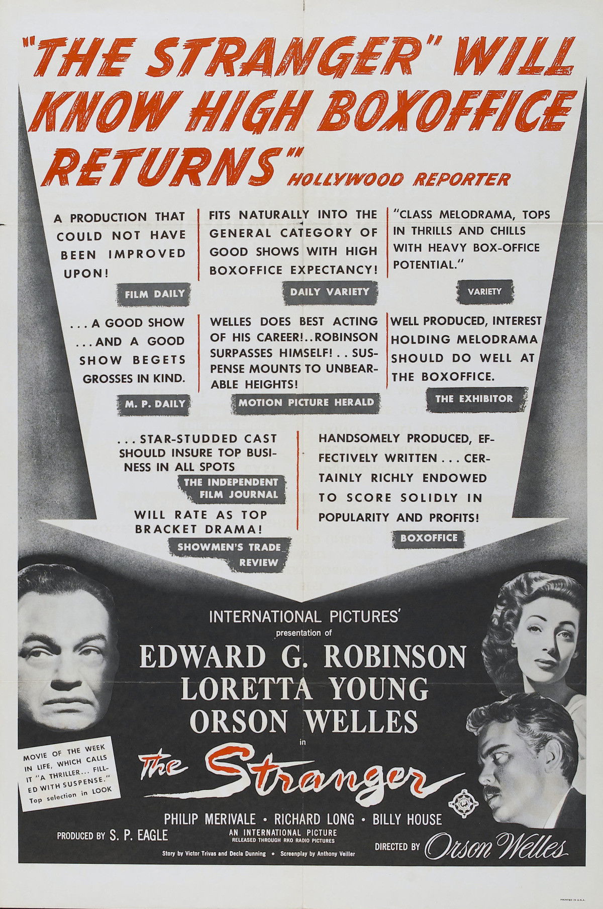 The Stranger (1946) - Posters — The Movie Database (TMDb)