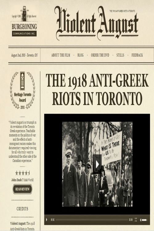 Violent August: The 1918 Anti-Greek Riots in Toronto - Posters — The ...